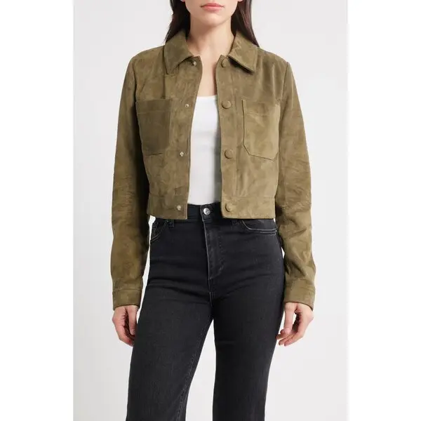 FRAME The Suede Jacket - Cypress