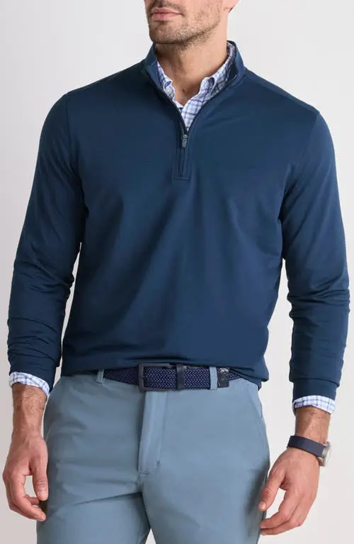 Vineyard Vines Performance Club Quarter-zip Pullover - Blue Blazer