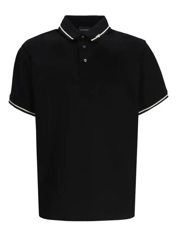 Emporio Armani Tipped-collar Cotton Polo Shirt