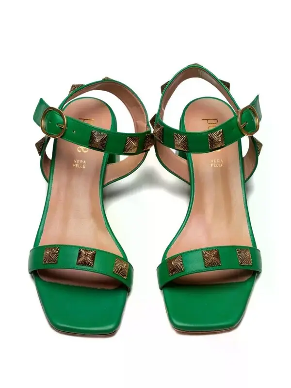 POCHE PARIS Buckle-fastening Studded Sandals