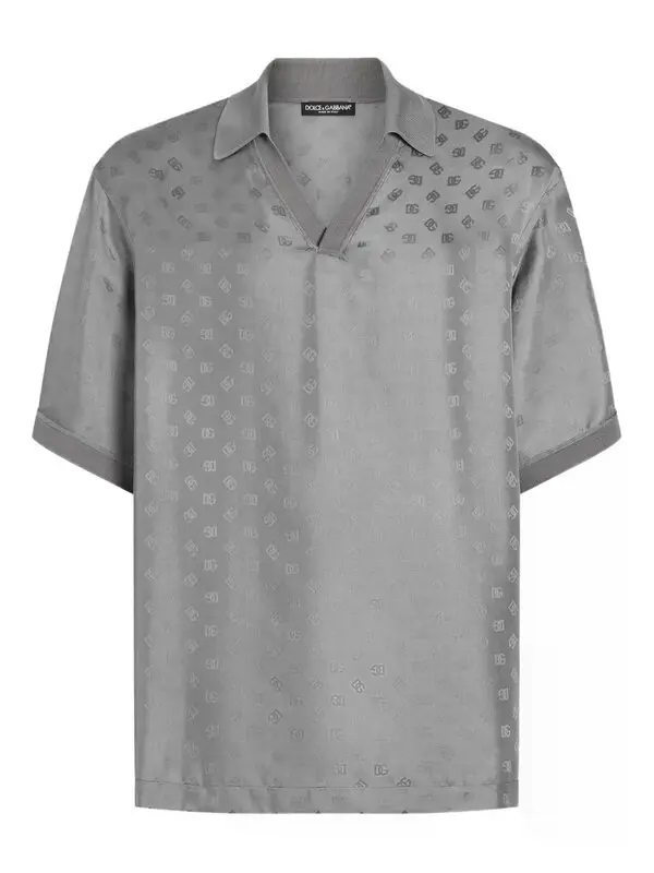 Dolce & Gabbana Logo-jacquard T-shirt - Grey