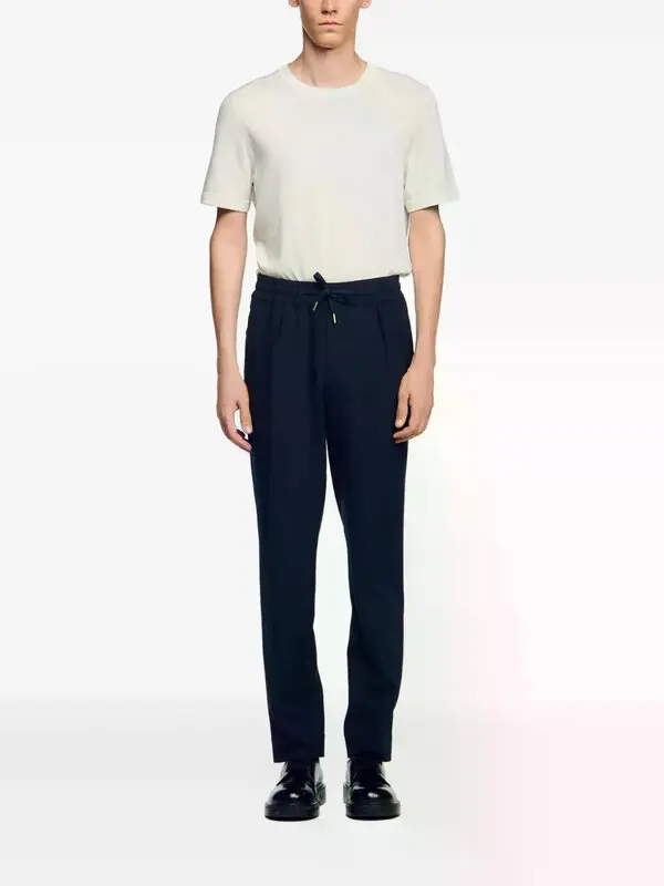 Sandro Elasticated Straight-leg Trousers