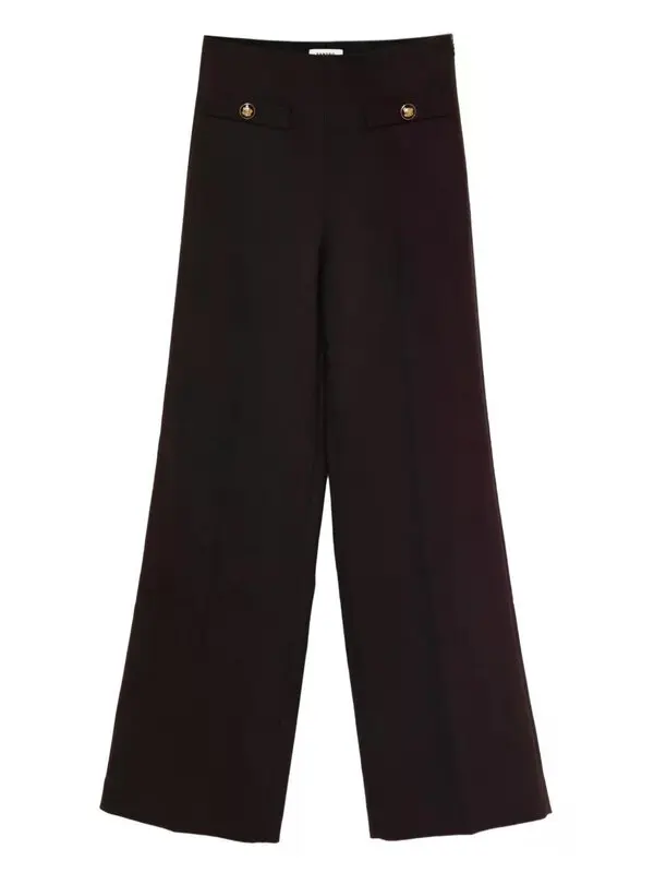 Sandro High-waisted Wide Leg Trousers