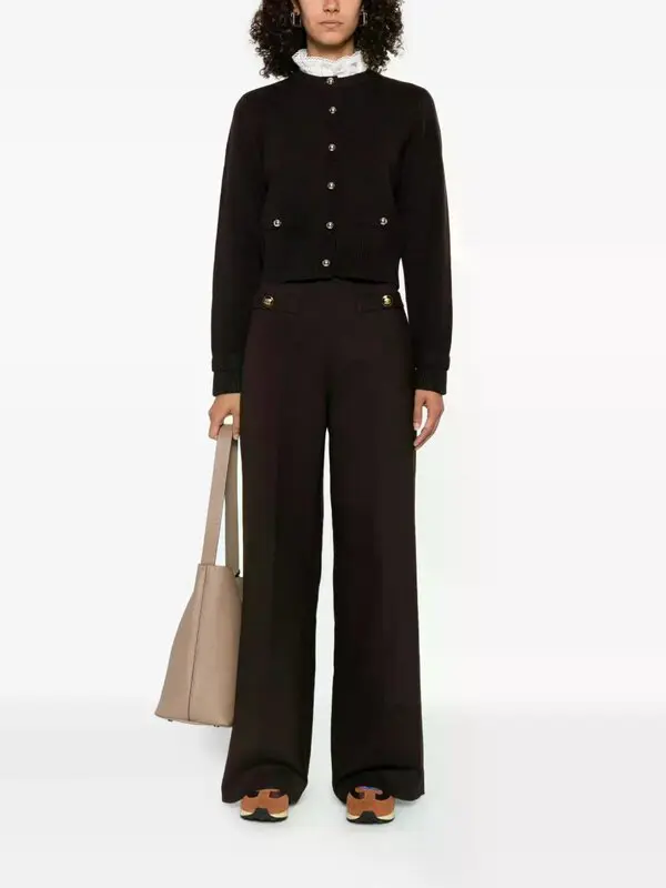 Sandro High-waisted Wide Leg Trousers
