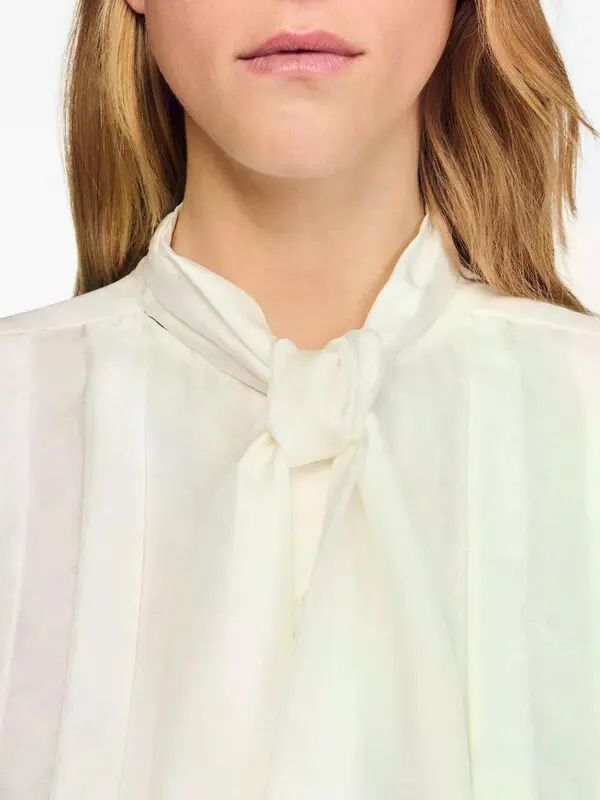Sandro Tie-detail Silk Shirt - White