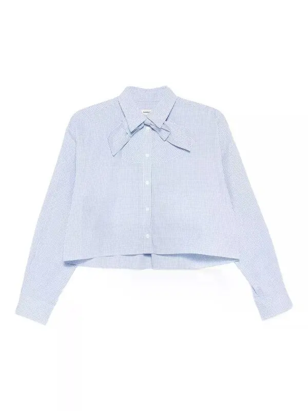 Sandro Checked Cropped Shirt