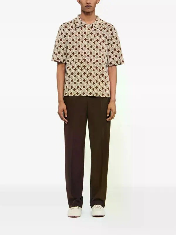 Sandro Geometric-pattern Polo Shirt