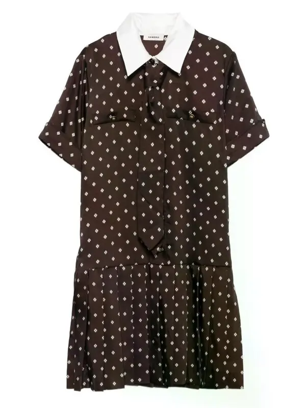 Sandro Geometric-print Mini Dress