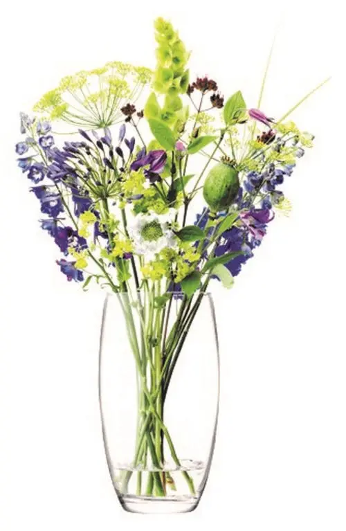 LSA Flower Barrel Bouquet Vase - Clear
