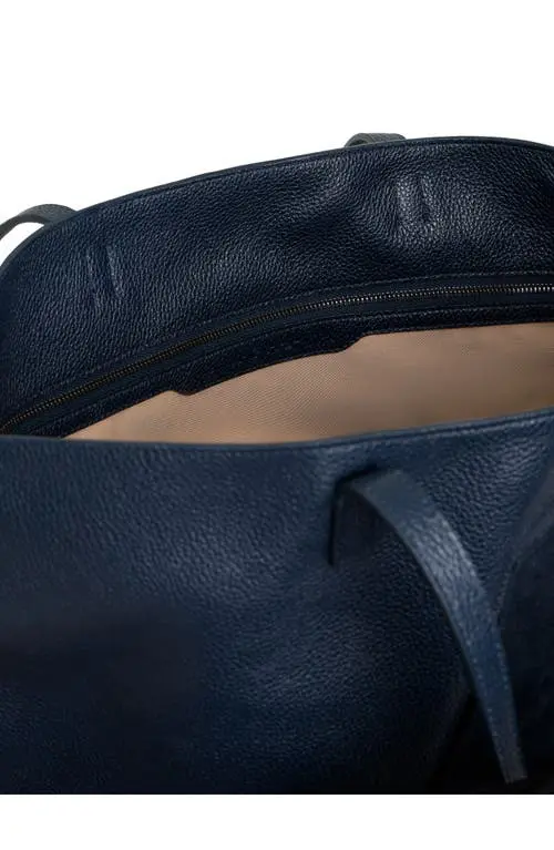 Akris Ai Leather & Suede Convertible Shoulder Tote - Denim