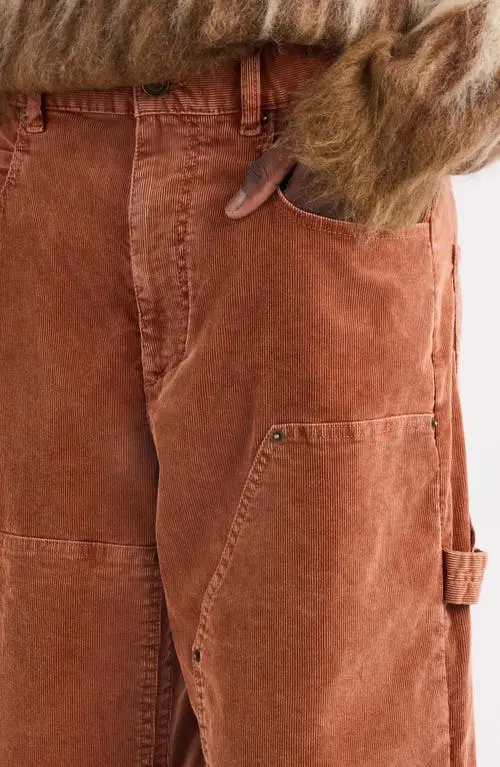 Isabel Marant Étoile Lorson Wide Leg Corduroy Pants - Rust