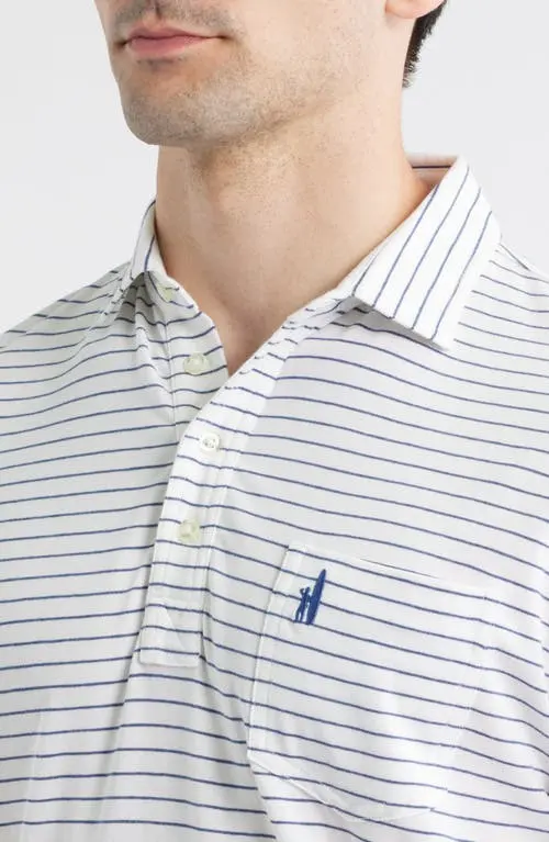 Johnnie-o Ryan Stripe Polo - White