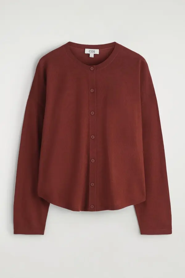 Cos Circle-cut Merino Wool Cardigan
