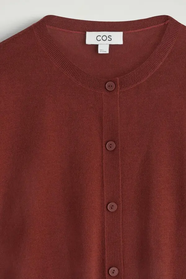 Cos Circle-cut Merino Wool Cardigan