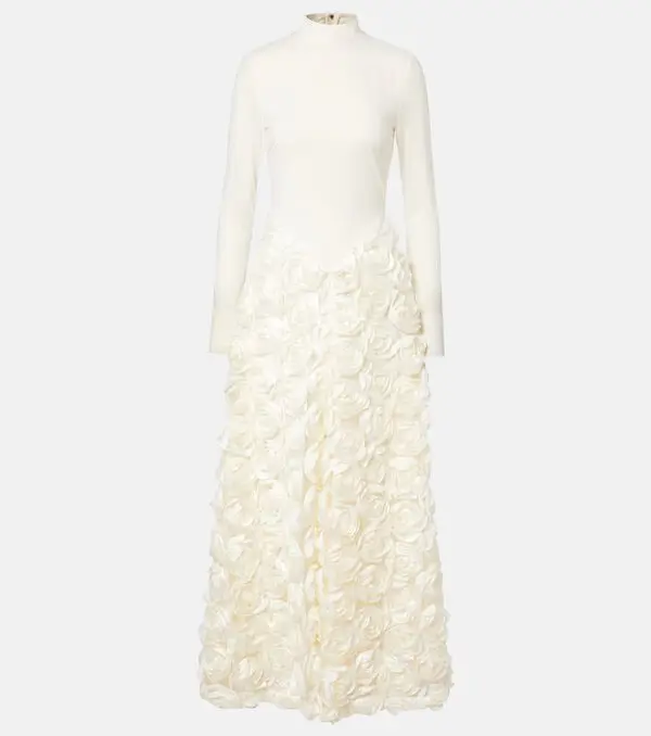 ROTATE BY BIRGER CHRISTENSEN Floral-appliqué Gown