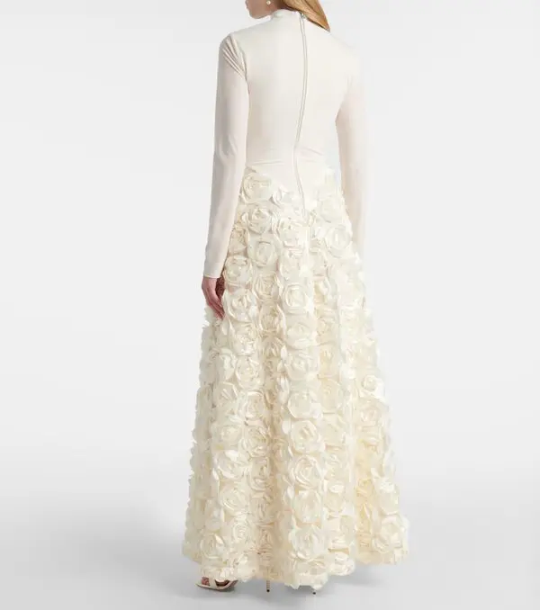 ROTATE BY BIRGER CHRISTENSEN Floral-appliqué Gown