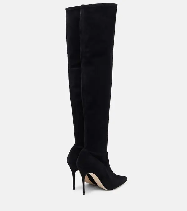 Manolo Blahnik Pascalarehi 105 Suede Over-the-knee Boots
