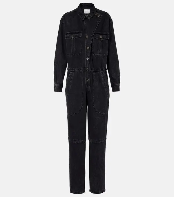 MARANT ETOILE Denim Jumpsuit - Black