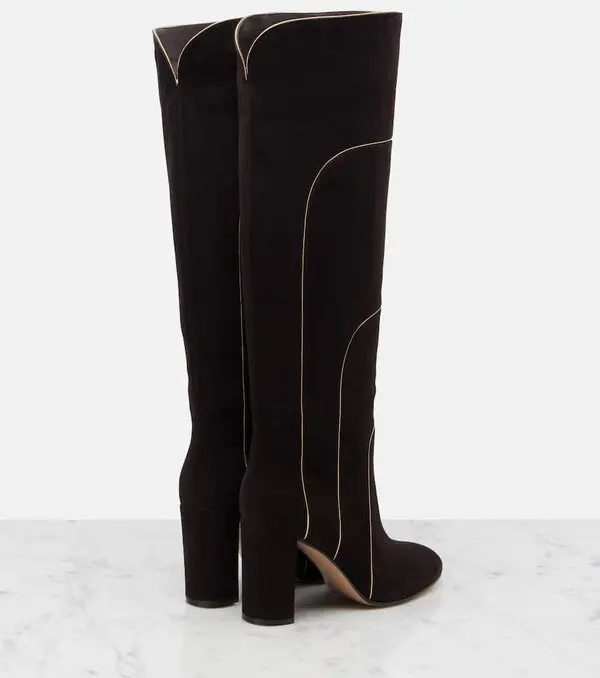 GIANVITO ROSSI 85 Suede Knee-high Boots