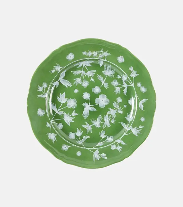 CABANA X Ginori 1735 Floral Porcelain Dessert Plate - Green