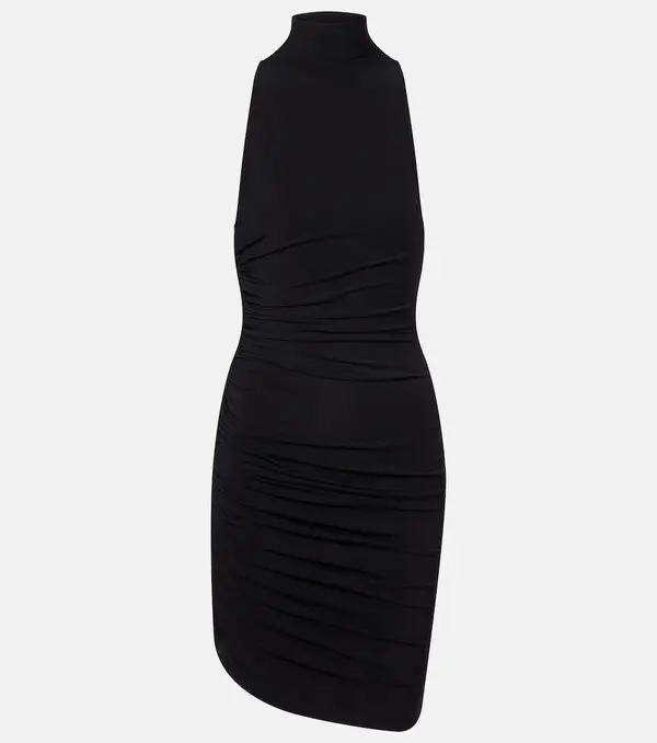 Jacquemus Piazza Gathered Minidress - Black
