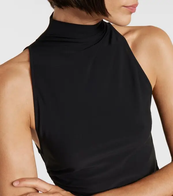 Jacquemus Piazza Gathered Minidress - Black