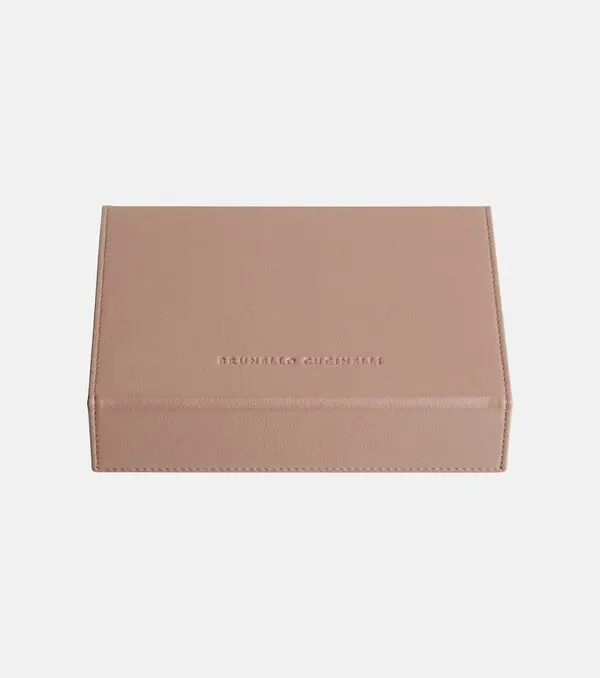 Brunello Cucinelli Leather Playing Card Set And Case
