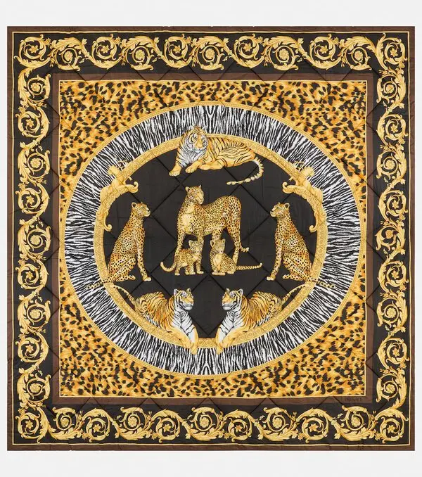 Versace Wild Cats Cotton Satin Throw