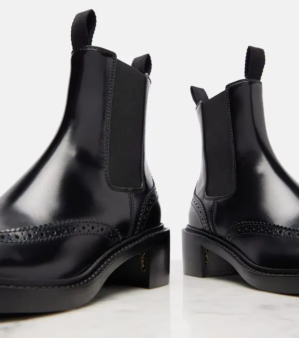 Saint Laurent Vincent 50 Leather Ankle Boots