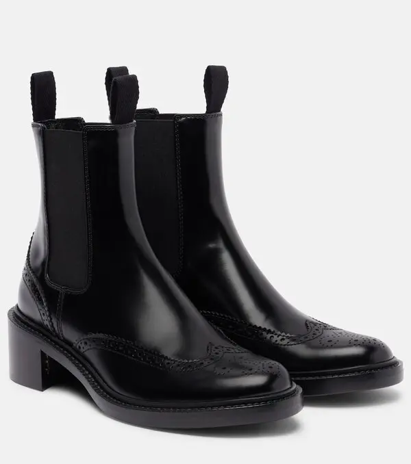 Saint Laurent Vincent 50 Leather Ankle Boots - Black