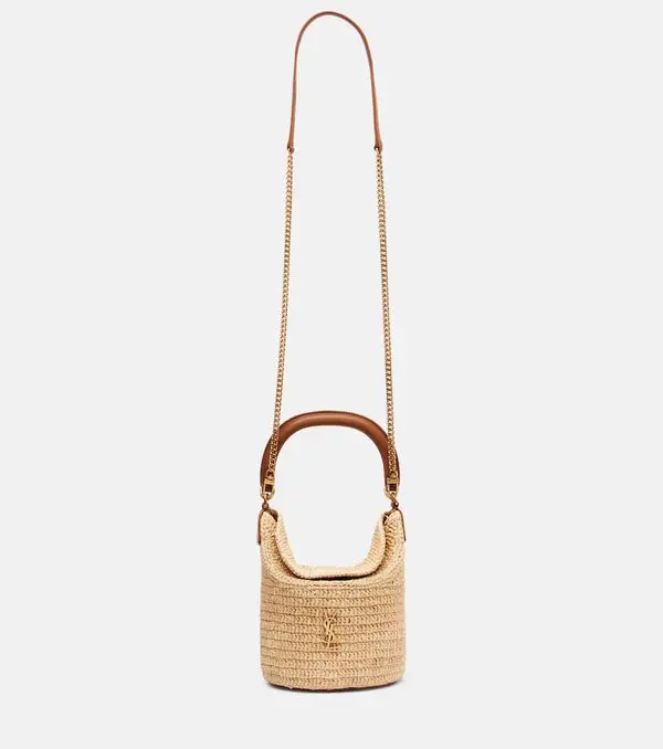 Saint Laurent Gaby Raffia Bucket Bag