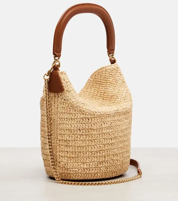 Saint Laurent Gaby Raffia Bucket Bag