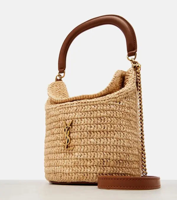 Saint Laurent Gaby Raffia Bucket Bag