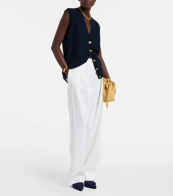 BLAZÉ MILANO Highland Wool And Cashmere Vest - Blue