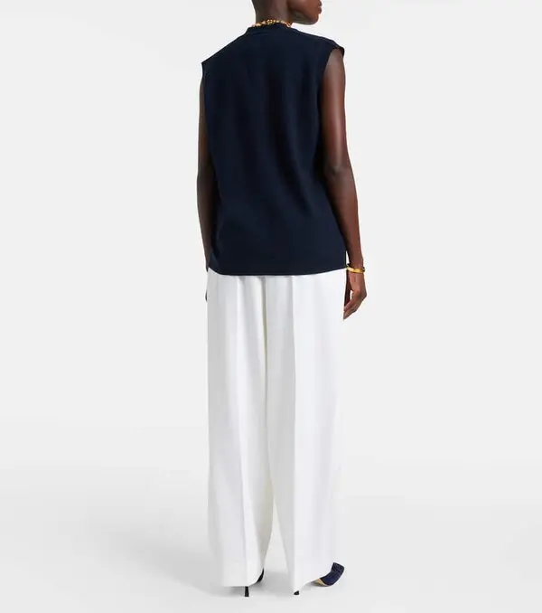 BLAZÉ MILANO Highland Wool And Cashmere Vest - Blue