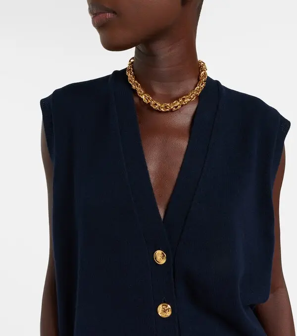 BLAZÉ MILANO Highland Wool And Cashmere Vest - Blue