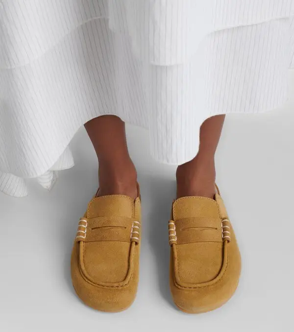 JW Anderson Suede Mules - Beige
