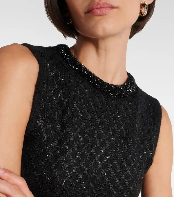 Max Mara Novara Feather-trimmed Minidress