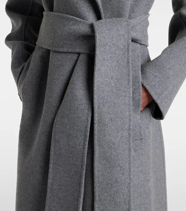 Khaite Deena Wool Wrap Coat - Grey