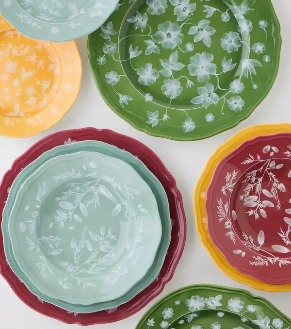 CABANA X Ginori 1735 Floral Porcelain Charger Plate - Green