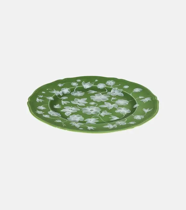 CABANA X Ginori 1735 Floral Porcelain Charger Plate - Green