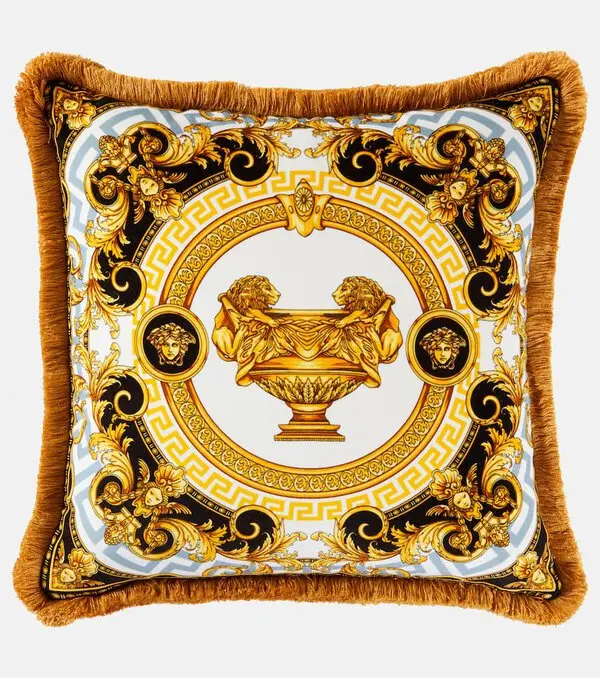 Versace La Coupe Des Dieux Cotton Cushion - Gold