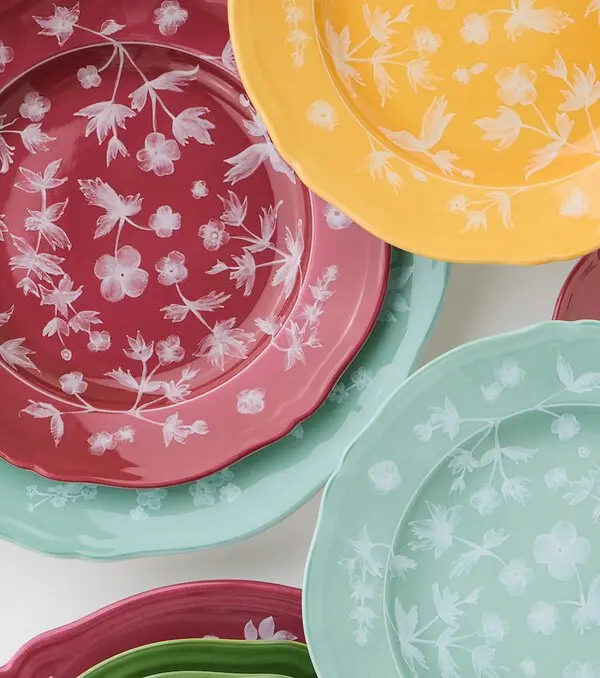 CABANA X Ginori 1735 Floral Porcelain Dessert Plate - Red