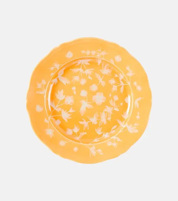 CABANA X Ginori 1735 Floral Porcelain Dessert Plate - Yellow