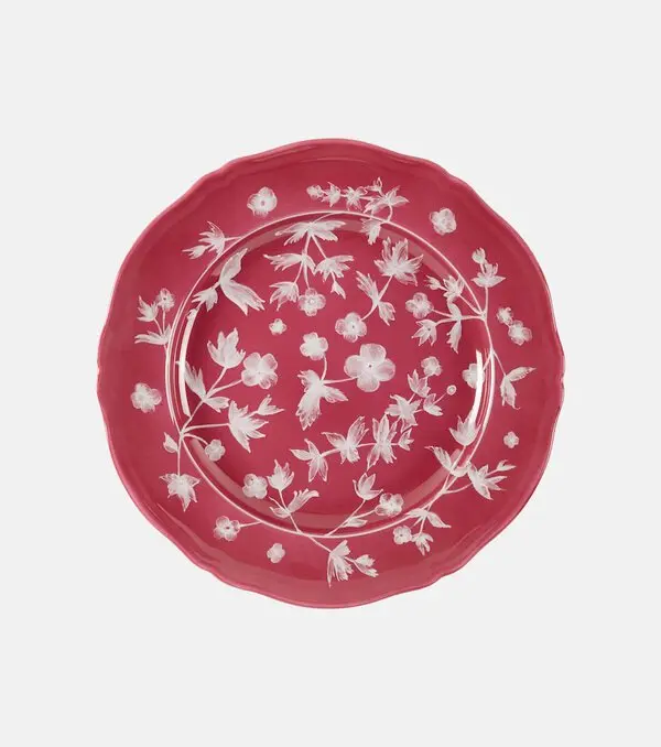 CABANA X Ginori 1735 Floral Porcelain Dessert Plate - Red