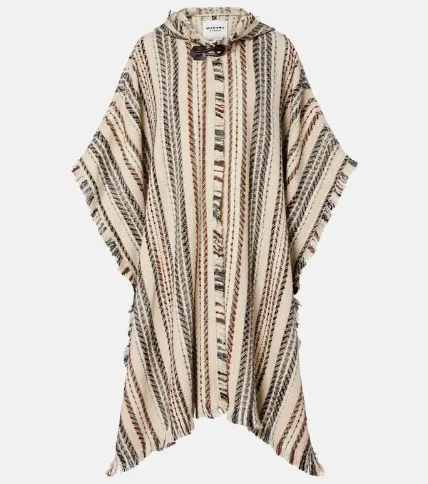 MARANT ETOILE Iseline Striped Poncho