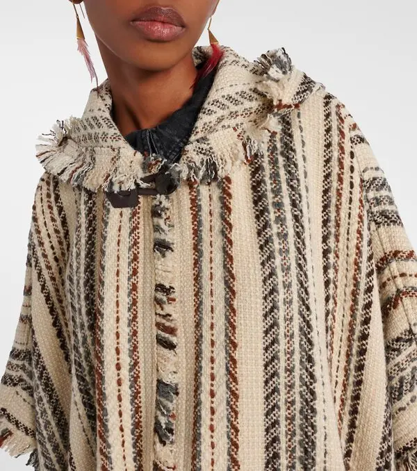 MARANT ETOILE Iseline Striped Poncho