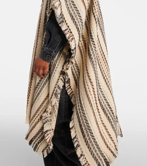 MARANT ETOILE Iseline Striped Poncho