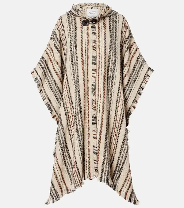 MARANT ETOILE Iseline Striped Poncho - Multicoloured
