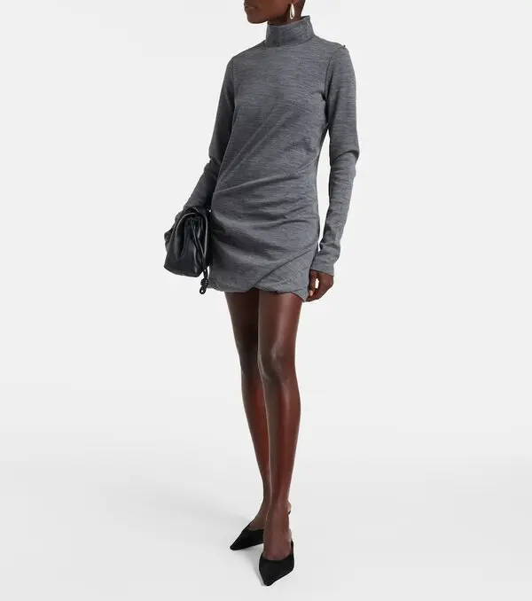 Sportmax Luigia Wool And Cotton-blend Minidress